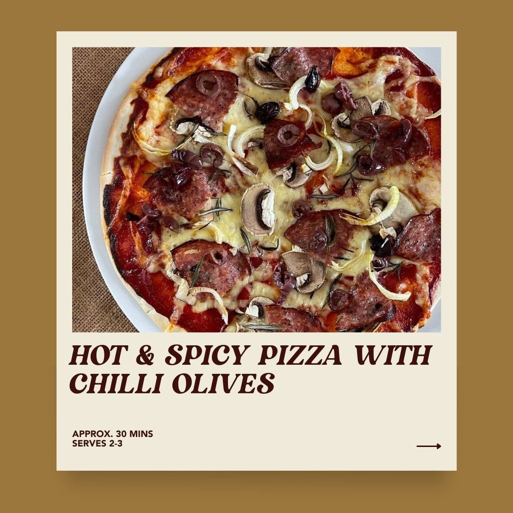 Hot & Spicy Pizza with Chilli Olives – Kiwi Artisan